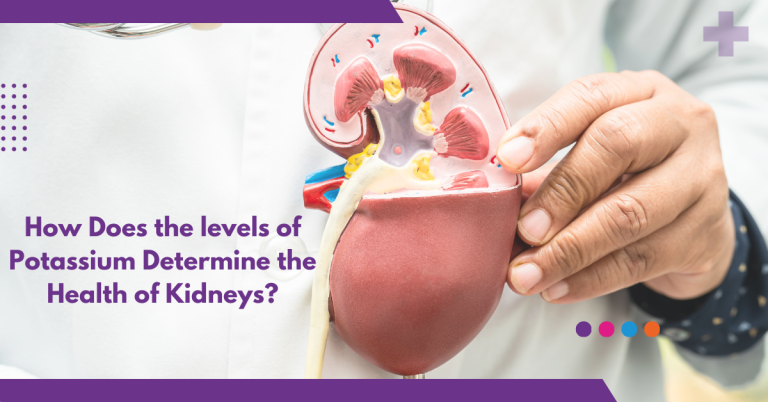 How does the levels of potassium determine the health of kidneys?